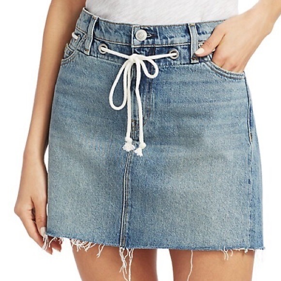 Hudson Jeans | Skirts | Nwt Size 26 Hudson Cutoff Mini Skirt With White ...